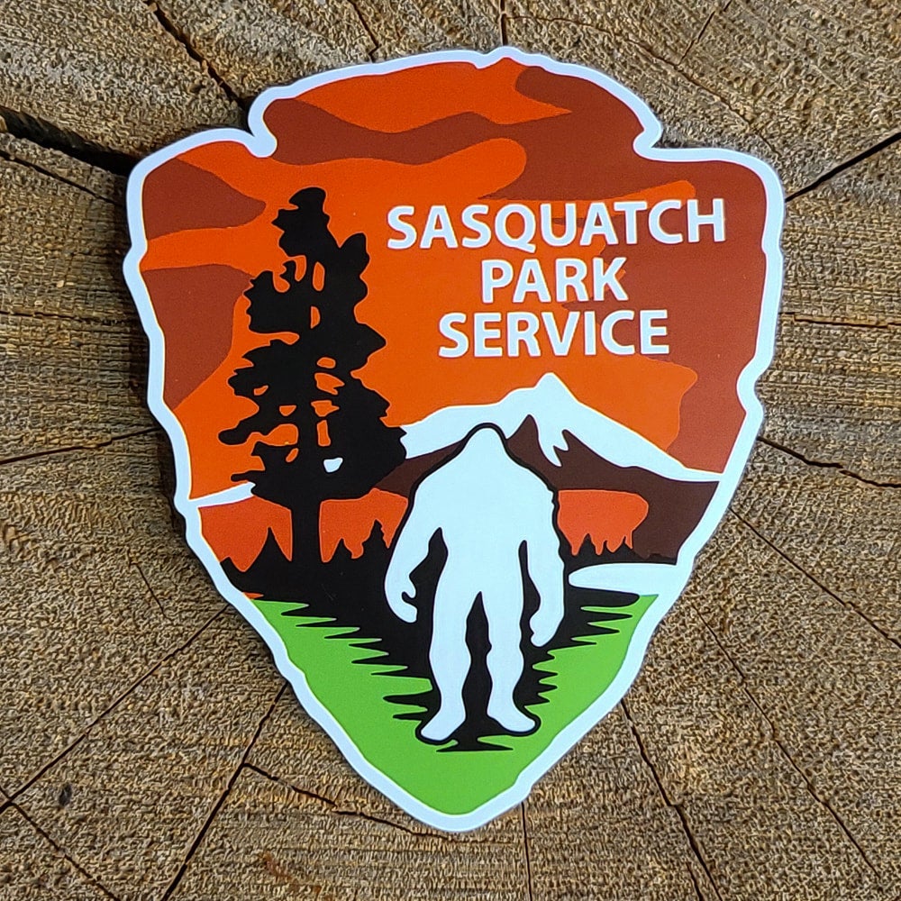 Sasquatch Park Service 4" Sticker | Sasquatch Outpost