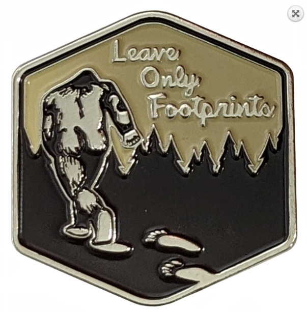 Leave Only Footprints - Bigfoot Lapel Pin | Sasquatch Outpost