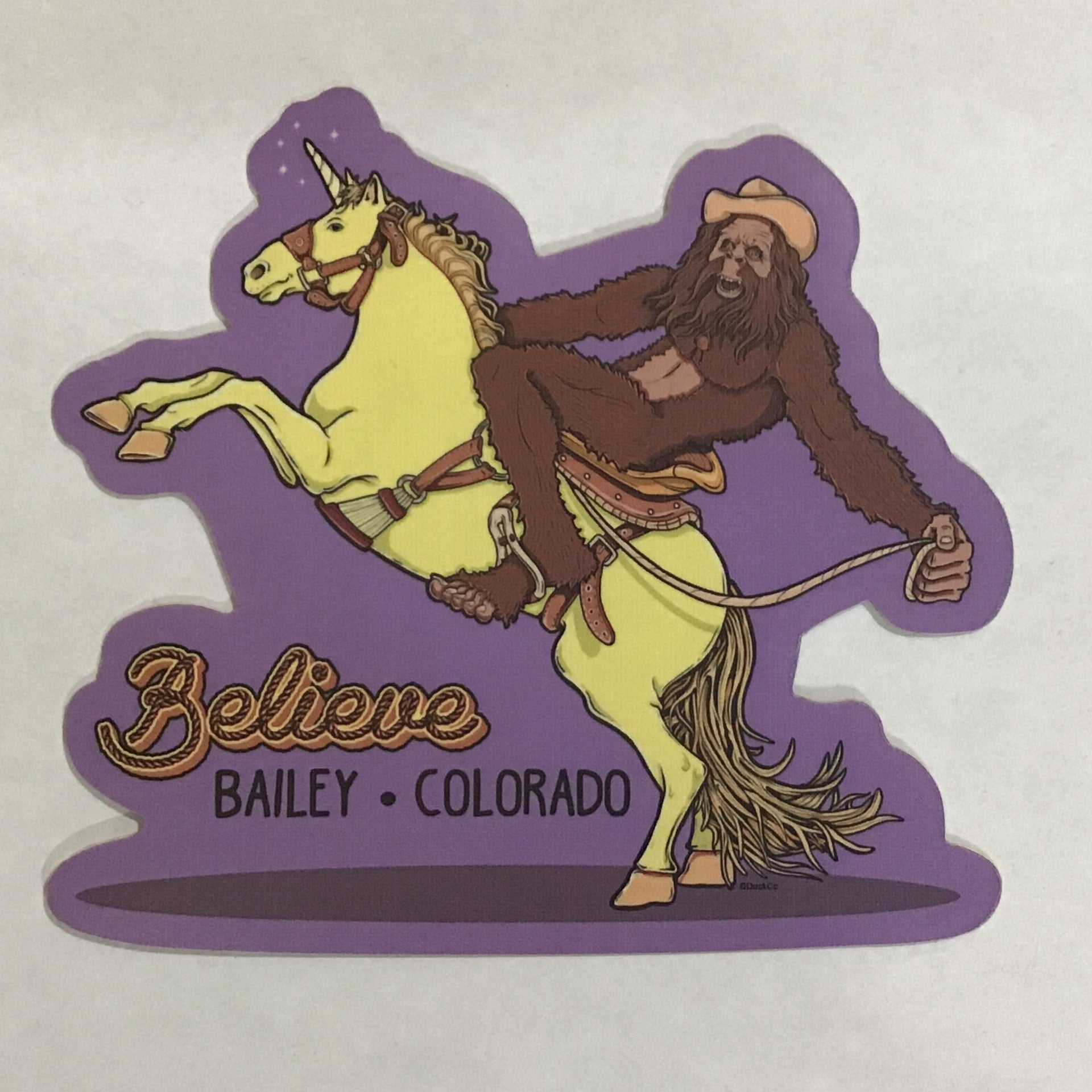 Believe Magic Rodeo Cowboy Sticker | Sasquatch Outpost